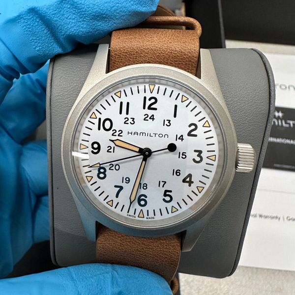 Hamilton KHAKI Field Ref H69439511 Mechanical White Dial Wristwatch ...