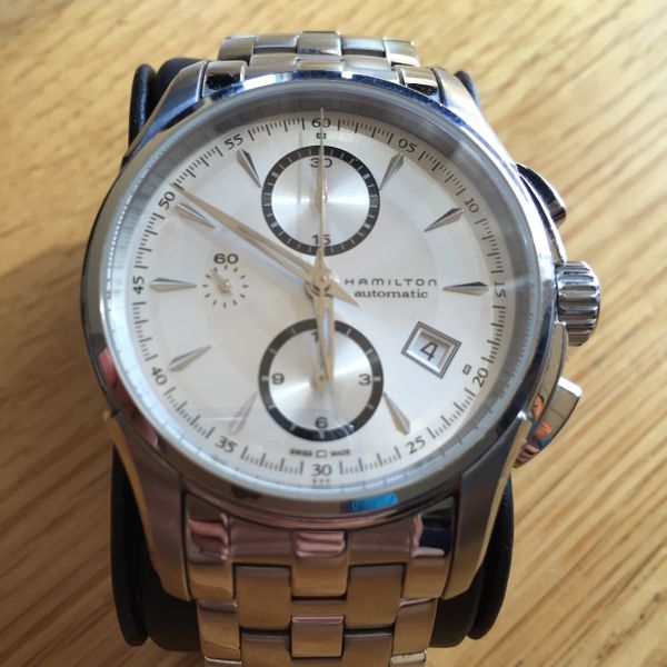 FS: Hamilton Jazzmaster Chronograph Automatic H32616153 (White) $530 | WatchCharts Marketplace