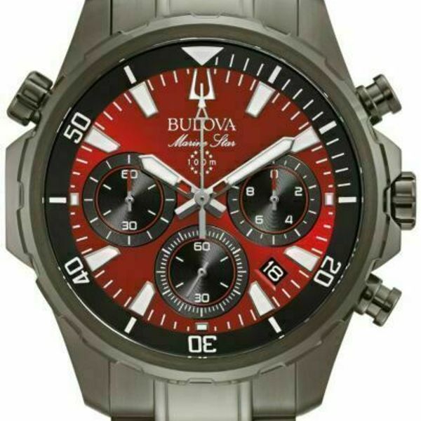 Bulova Marine Star Red Men's Watch - 98B350 | WatchCharts Marketplace