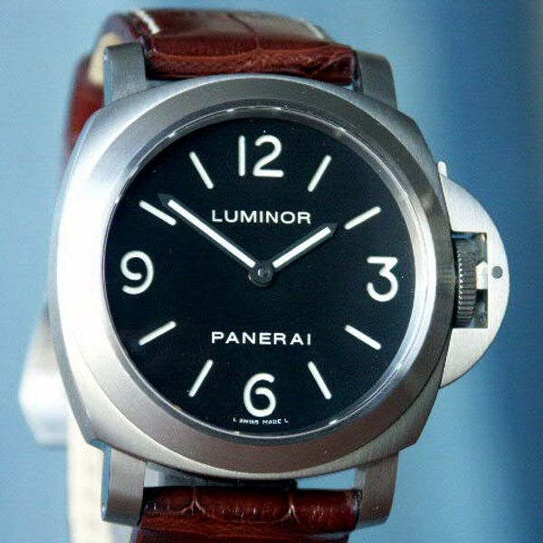 PANERAI PAM 176 LUMINOR BASE TITANIUM BLACK SANDWICH DIAL 44MM CASE ...