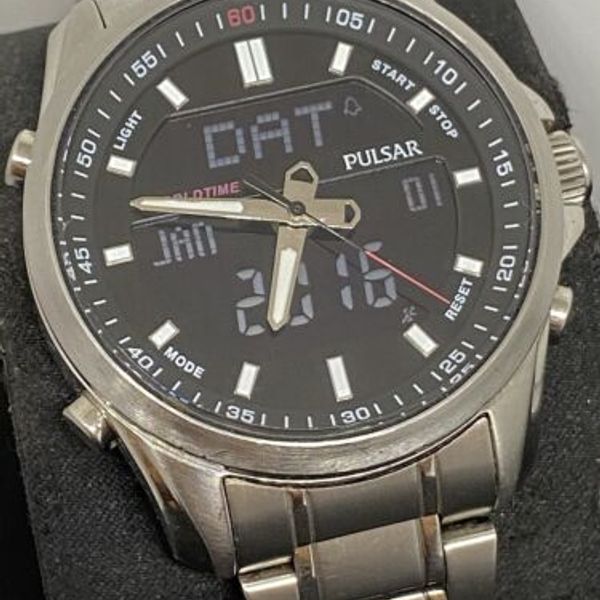 Pulsar By Seiko Gents World Time Dual Analogue/Digital Watch (N021-X008 ...