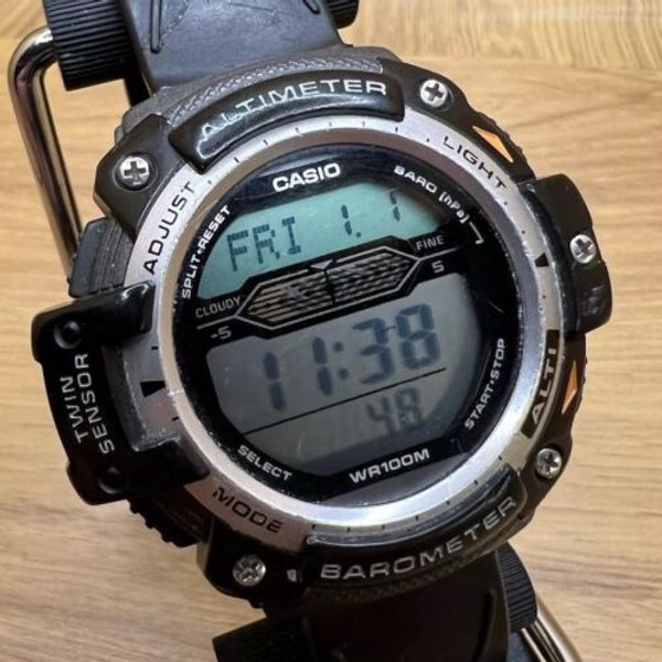 CASIO ALTIMETER TWINTWIN SENSOR DIGITAL QUARTZ SGW-300H MEN'S WATCH NEW ...