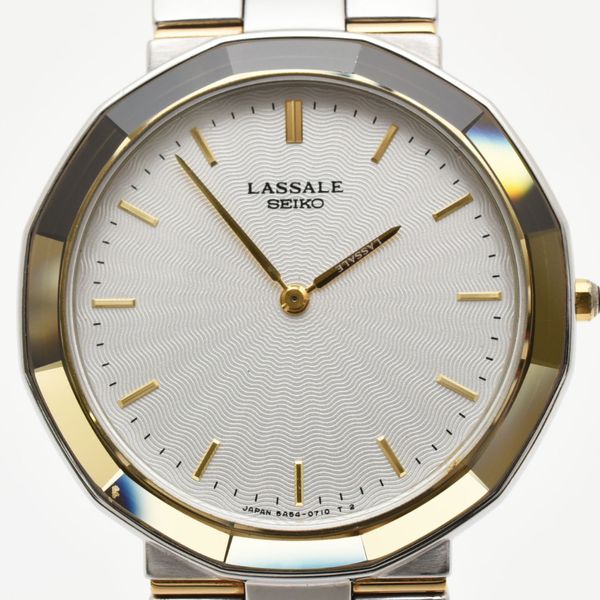 [NEAR MINT] Vintage SEIKO Lassale 5A54-0350 Gold Silver Men's Watch ...
