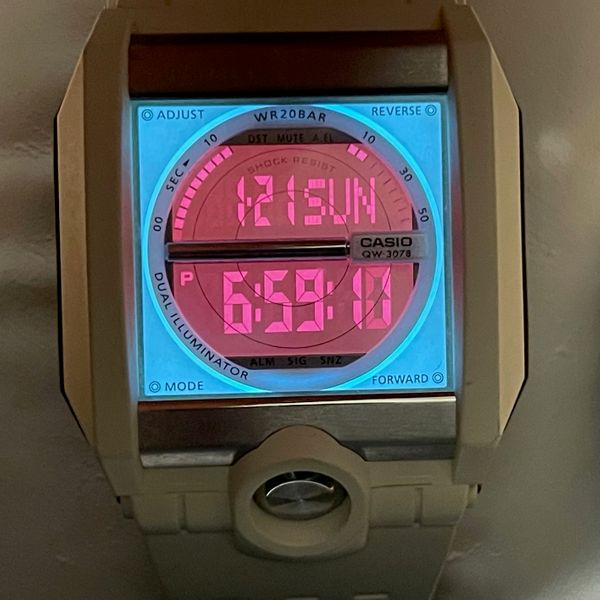 [WTS] Casio G-Shock G-8100-7 Vintage Dual Illuminator Red LCD Display ...