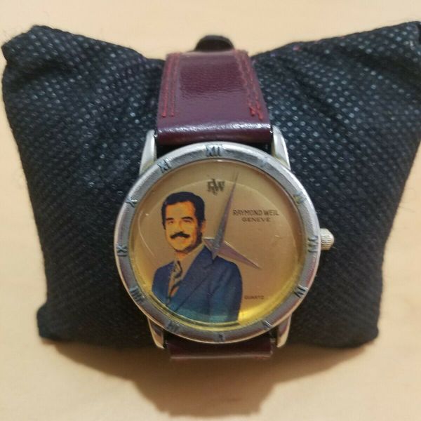 Raymond Weil Saddam Hussein Iraq Watch Swiss automatic working golden ...