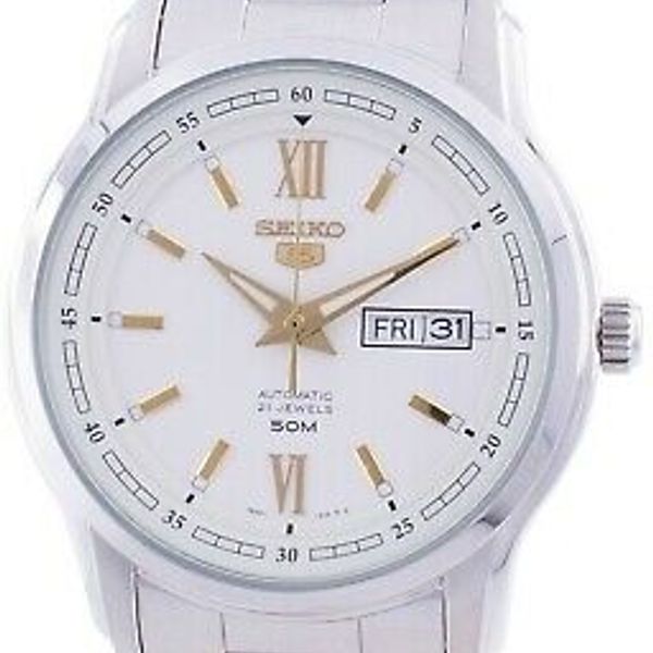 Seiko 5 Automatic White Dial SNKP15 SNKP15K1 SNKP15K Men's Watch ...