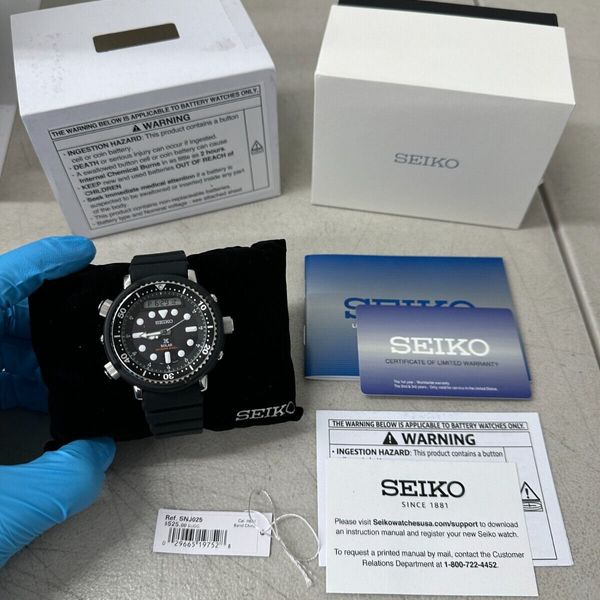 Seiko Prospex Solar Hybrid "Arnie" Divers 200M Men's Watch SNJ025 NEW ...