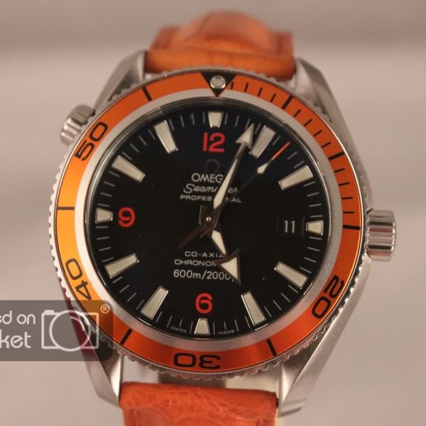 Orange Omega Planet Ocean co-axial 42mm - $2000 | WatchCharts