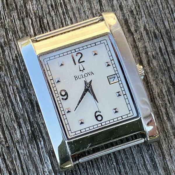 Bulova Quartz Rectangle Tank Style Watch 96B84 C867805 Men watch new ...