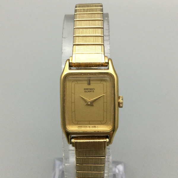 Vintage Seiko Watch Women Gold Tone 2B20-5000 Stretch Band New Battery | WatchCharts Marketplace