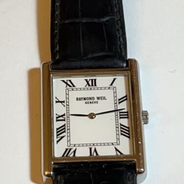 Raymond Weil 5768 Tank Style Watch Stainless Steel White Dial All ...