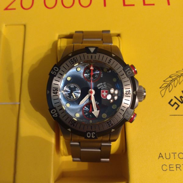 FS: CX Swiss Military 20,000 Feet Dive Chrono Blue | WatchCharts ...