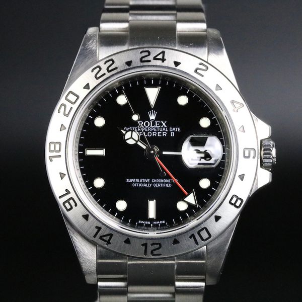 FS: 2007 Rolex 16570 Explorer Ⅱ 40mm No Holes Case Inner Bezel Engraved ...