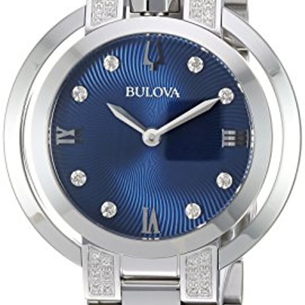 Bulova Bulova Ladies'RUBAIYAT' Quartz Stainless Steel Casual Watch, Color: Silver-Tone Down ...
