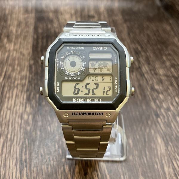 Casio AE-1200WHD-1A Men Digital Dial Wristwatch - Silver Working | WatchCharts Marketplace