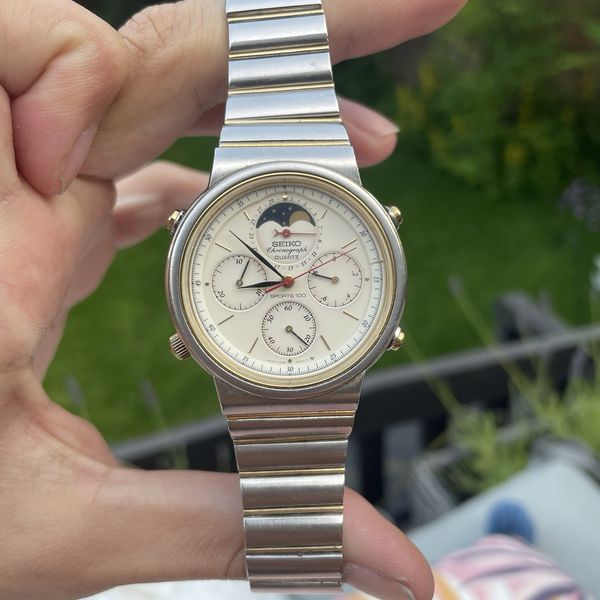 Vintage Seiko 7A48-5000 A5 Moonphase Chronograph - Original B1406 ...