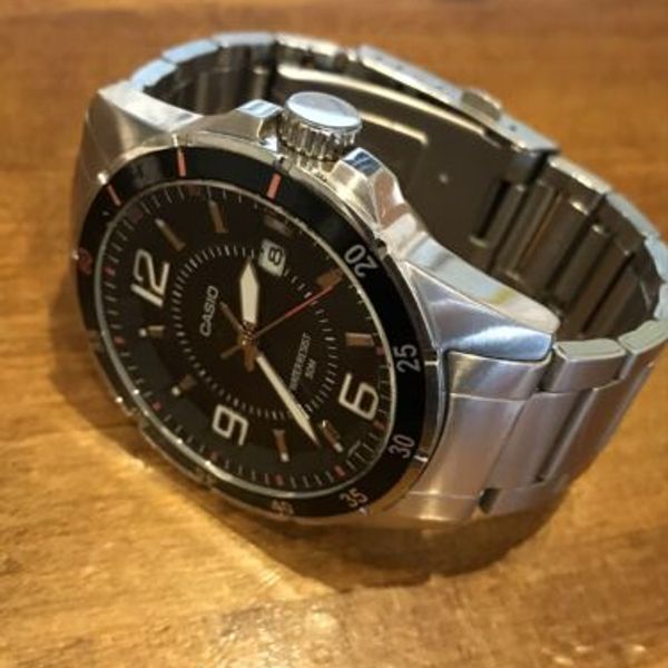 Casio 5058 Divers Men’s Watch. Silver. Black dial. | WatchCharts ...