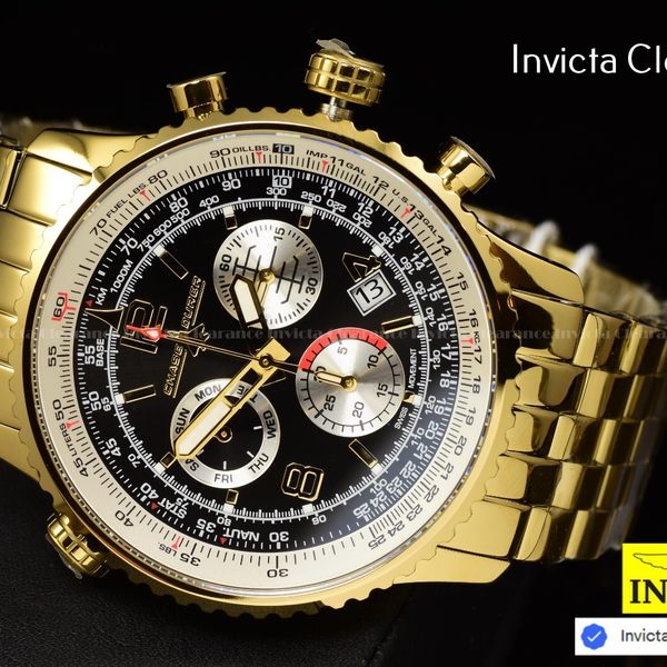 INVICTA CHASE DURER CDW-0074 FLIGHT COMMANDER SWISS CHRONO SAPPHIRE ...