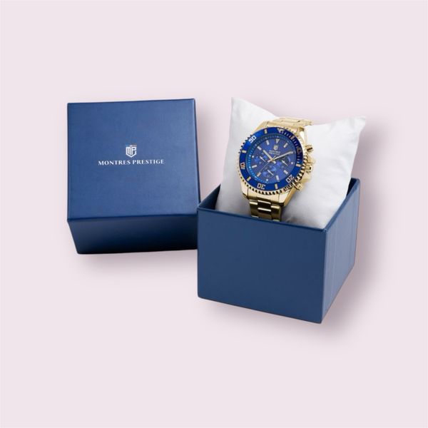 Invicta Montres Prestige Men's Watch Gold/Blue Watch 42mm MPW-0092 ...