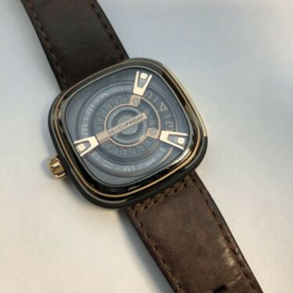 SevenFriday M Series Black Automatic Watch M2/02 Rose Gold Mens 47m ...