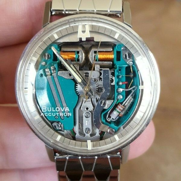 1968 Bulova Accutron Spaceview watch with original Kreisler coffin link ...