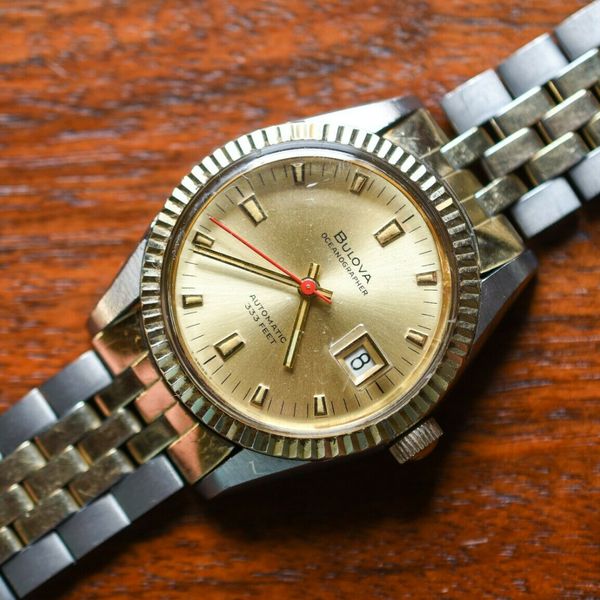 1970 Vintage BULOVA Oceanographer Automatic 333 Ft Watch w/ Original ...