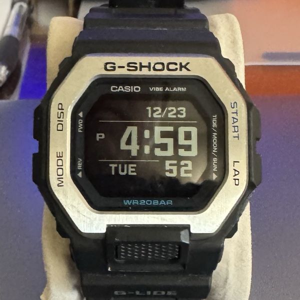 Casio G-Lide G Shock Resin Bluetooth Digital Watch GBX100-1. Black ...