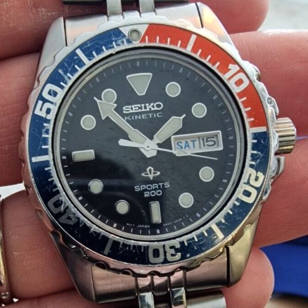 SEIKO SPORTS 200 KINETIK 5M43-0A40 FROM 1996' JAPAN xxx rare ...