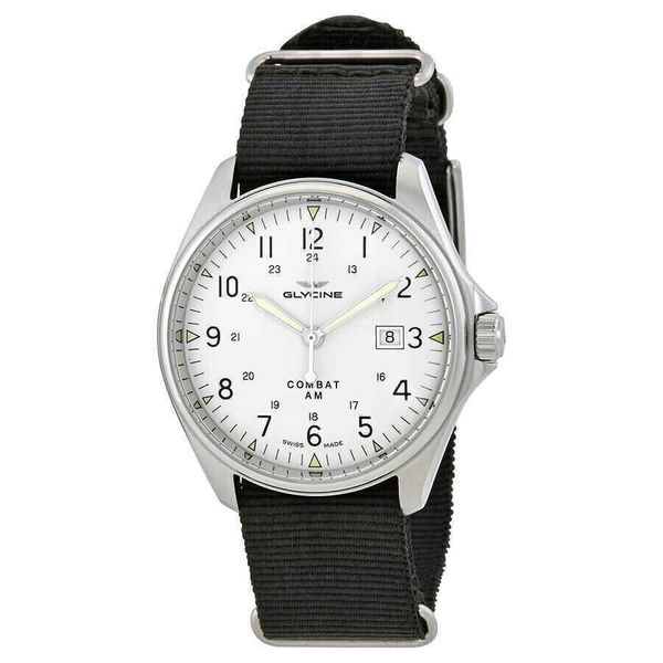 MSRP: $350 / Glycine Combat 6 Vintage Automatic Silver Dial Men's Watch ...