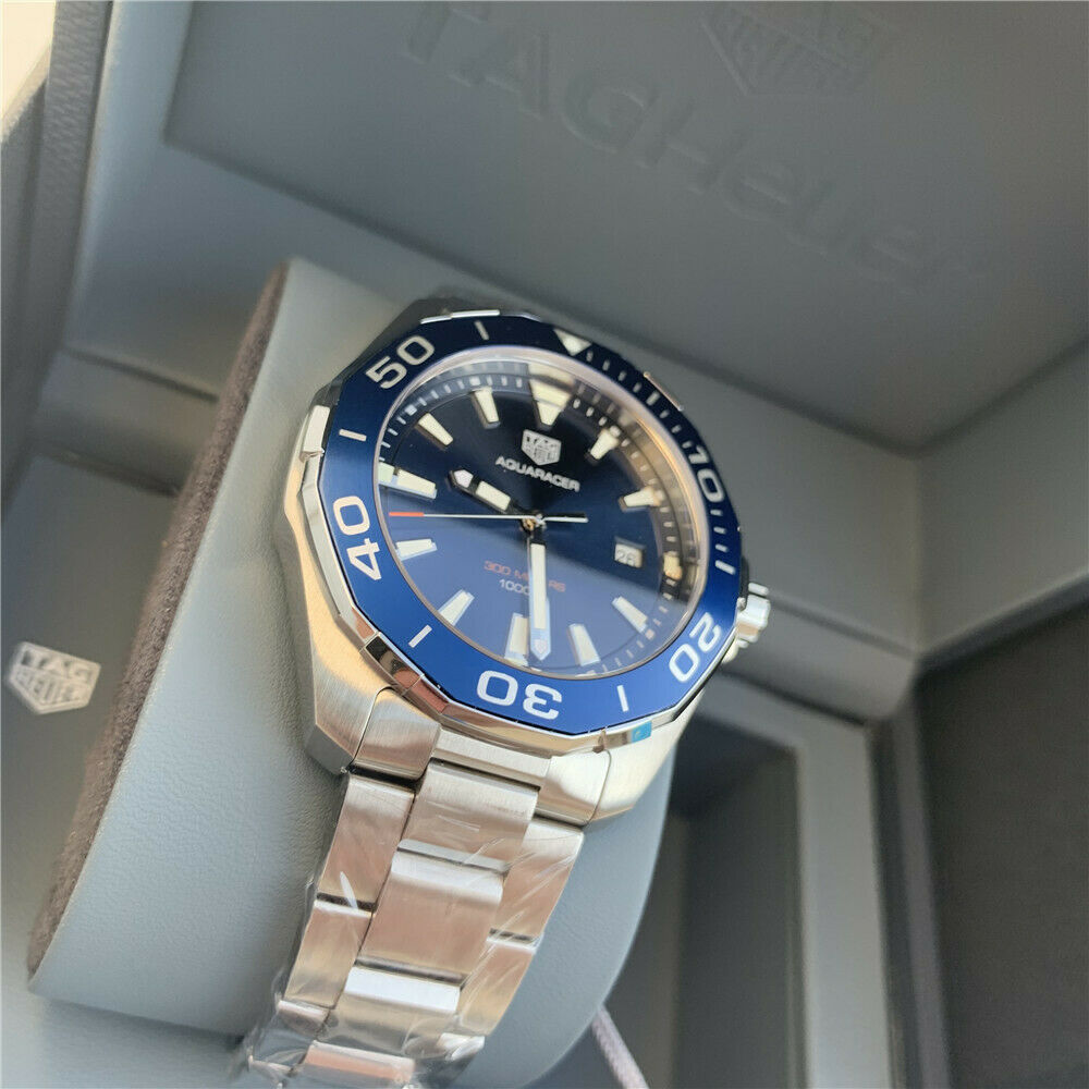 Tag Heuer Aquaracer Blue Dial Men's Watch WAY101C.BA0746 43mm Quartz ...