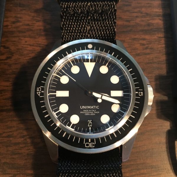 Unimatic Modello Uno U1-E Diver Brand New Unworn (NATO and Rubber Strap ...