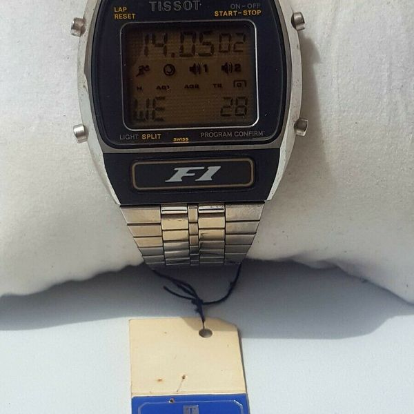 NOS Tissot Lotus F1 Sensor LCD Watch Digital Vintage Touch Panel RARE ...