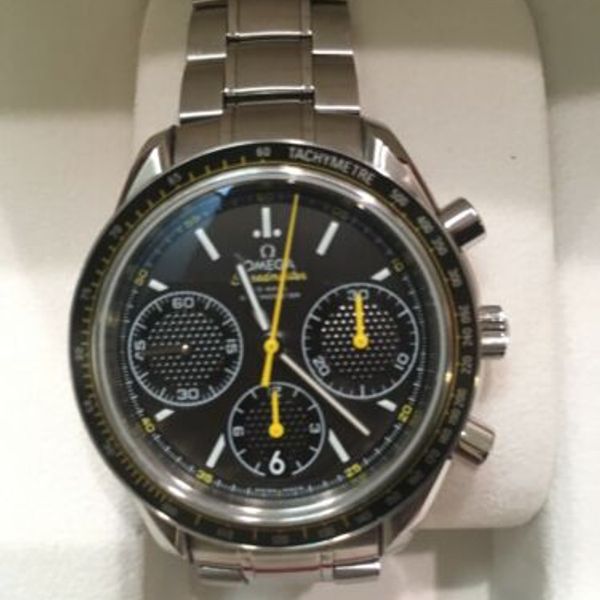 OMEGA SPEEDMASTER RACING CHRONOGRAPH YELLOW BEZEL & Hand. With Box ...