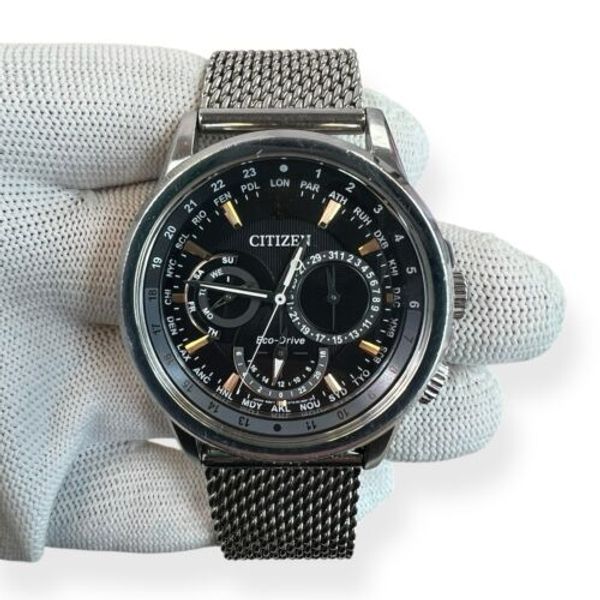 As is - Citizen 8729-R005791 Calendrier Eco-Drive Stainless Steel Watch ...