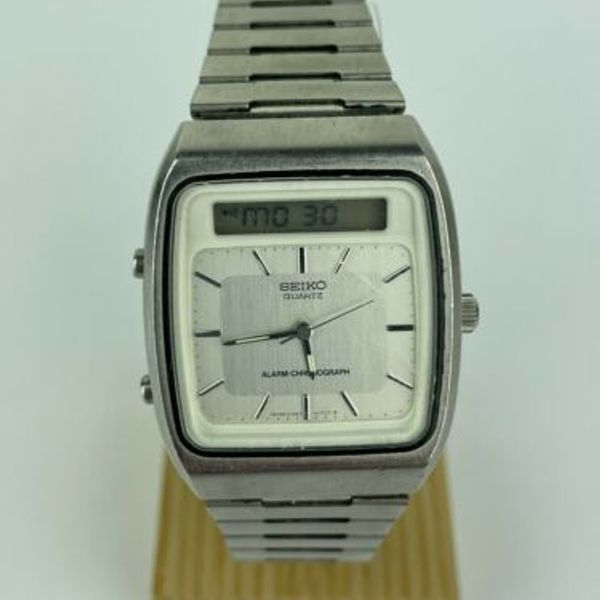 Seiko H357-5109 Alarm Chronograph Analog Digital Ana Digi display ...