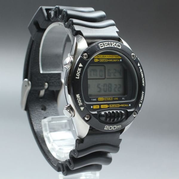Vintage 1991 [Exc+5] SEIKO Scuba Master M705-5A00 Dive Computer 200M Mens Watch | WatchCharts ...