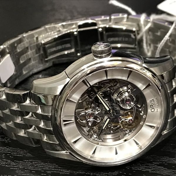 Oris Artelier skeleton watch Oris Artelier skeleton 73476704051M Free ...
