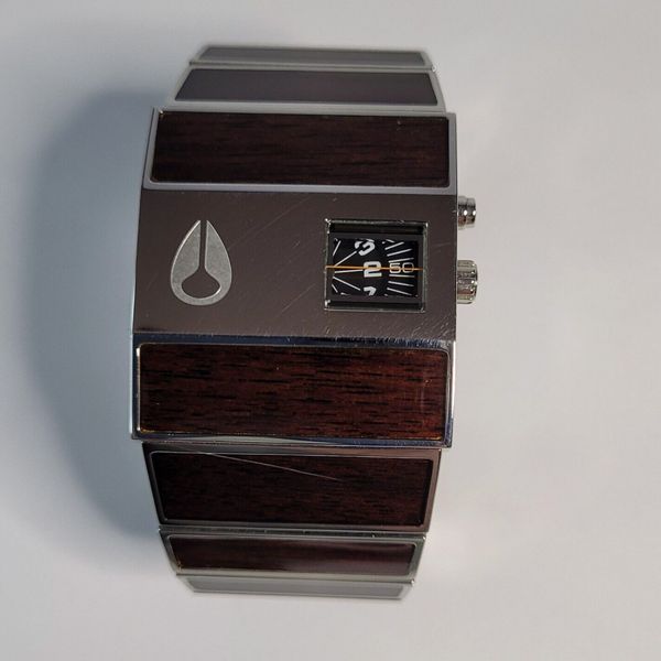 Nixon Rotolog Mens Watch retro inspired dark grain look | WatchCharts ...