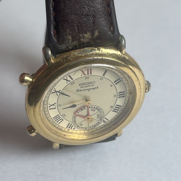 Rare Seiko Chronograph Quartz 8M25 - 6009 Roman Index Men's Watch ...