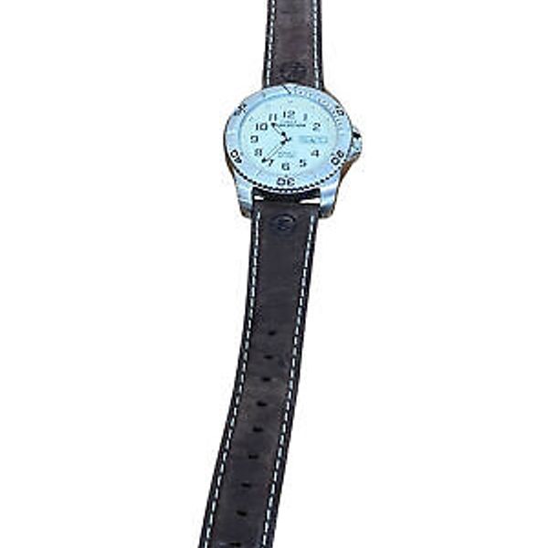 Timex Expedition Indiglo Watch WR100M Day Date Brown Leather Strap ...