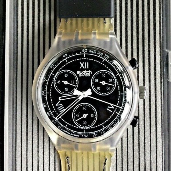 NOS New ’95 See through SCK110 Swatch Watch Watch Vintage Chrono ...