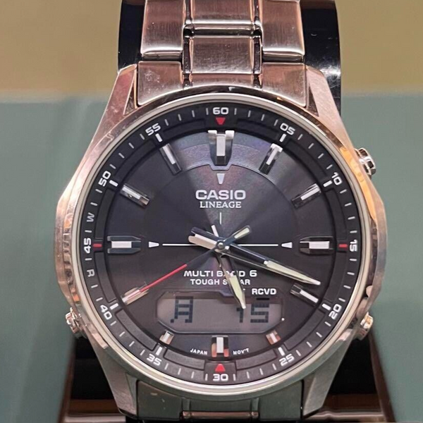 Casio LCW-M100 LINEAGE MULTIBAND6 Tough Solar stainless steel Used From ...