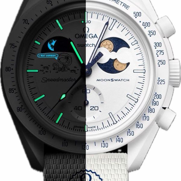 Omega x Swatch MISSION TO EARTHPHASE - MOONSHINE GOLD Swiss Snow ...