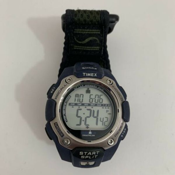 Timex Ironman Triathlon Shock CR2032 Water Resistant Watch w/ Sport ...