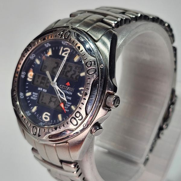 Citizen Promaster Navitach C460 AnaDigi World Time 100M Steel 44.6mm ...