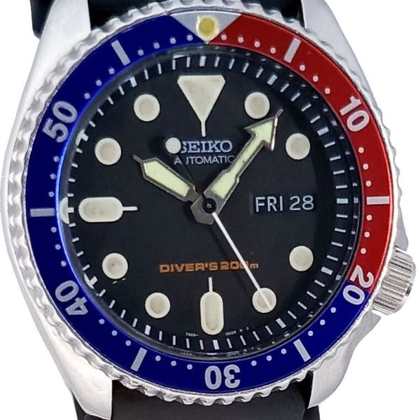 Vintage SEIKO PEPSI SKX007 Genuine "Sallow" dial, 7S26-0020 case & movt ...