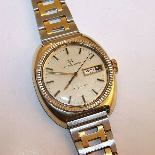Vintage Universal Geneve Unisonic Cal.1-53 14K Gold Filled Men's Watch ...