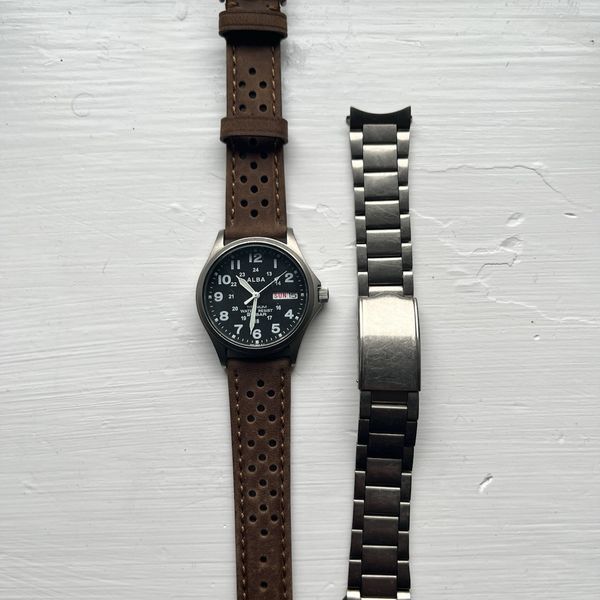 Alba Field Watch Army Titanium Seiko Original Titanium Bracelet ...