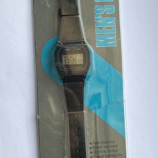 Vintage 1989 Casio F-28W Digital Watch In Original Packaging ...