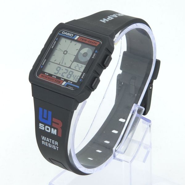 NOS CASIO AE-20W TWIN GRAPH WR 50M ANA-DIGI VINTAGE DIGTAL WATCH JAPAN ...
